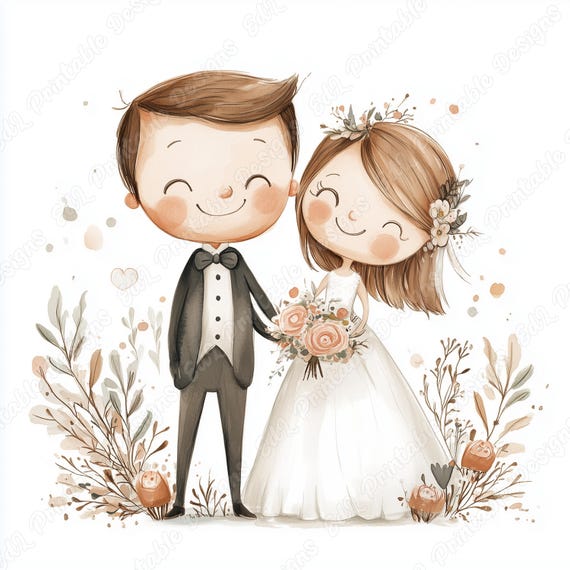Getting Married Clip Art 2.362 Bride And Groom High Res Illustrations
