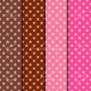 Tinted Stars Digital Paper Pack, Starry Printable Background, Starred ...