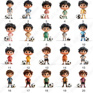 20 Soccer Boy Clip Art, Cute Boy Football Player Printable Images ...