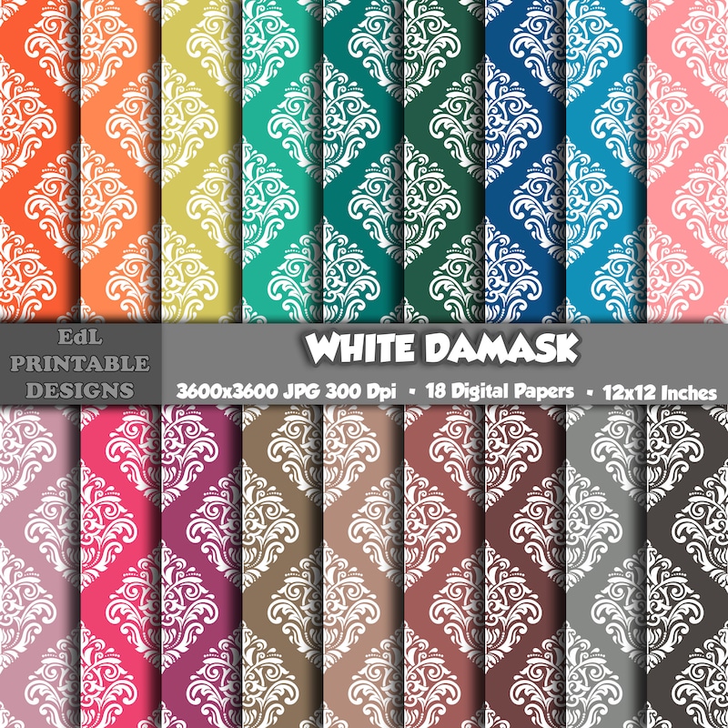 Damask Background - Etsy