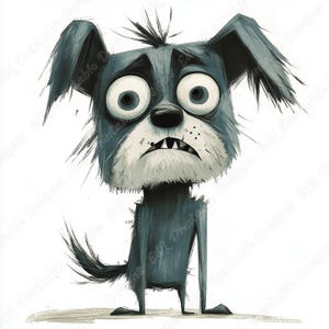 20 Strange Zombie Dog Clip Art, Quirky Dog Printable Image, Whimsical ...