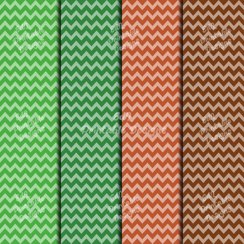Chevron Stripes Digital Paper, Zig Zag Rainbow Scrapbook, Seamless ...