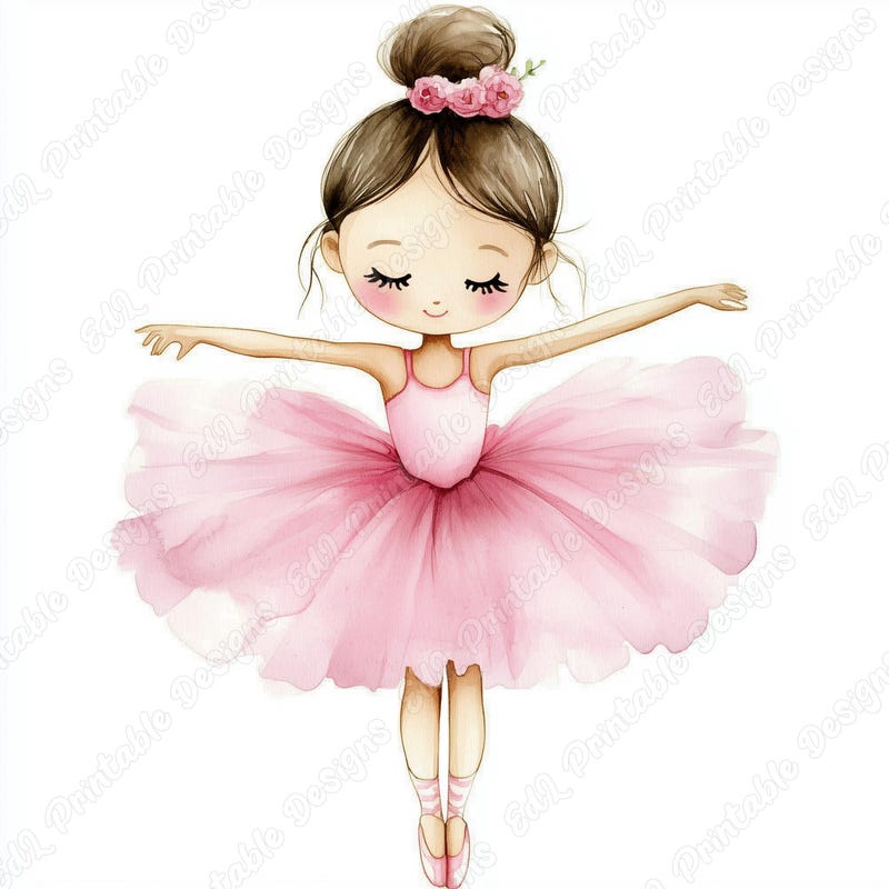 Cute Ballerina for Dtf - Etsy