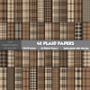Soft Color Tartan Digital Paper, Printable Plaid Background, Boho Earth ...