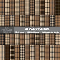 Digital Buffalo Check Scrapbook Papers - Maroon & White Buffalo Plaids ...