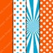 Blue and Orange Colors Digital Paper, Blue and Orange Printable ...
