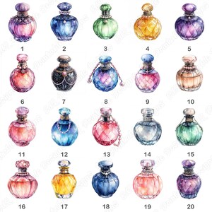 20 Beautiful Perfume Bottle Clip Art, Vintage Perfume Bottle Printable ...