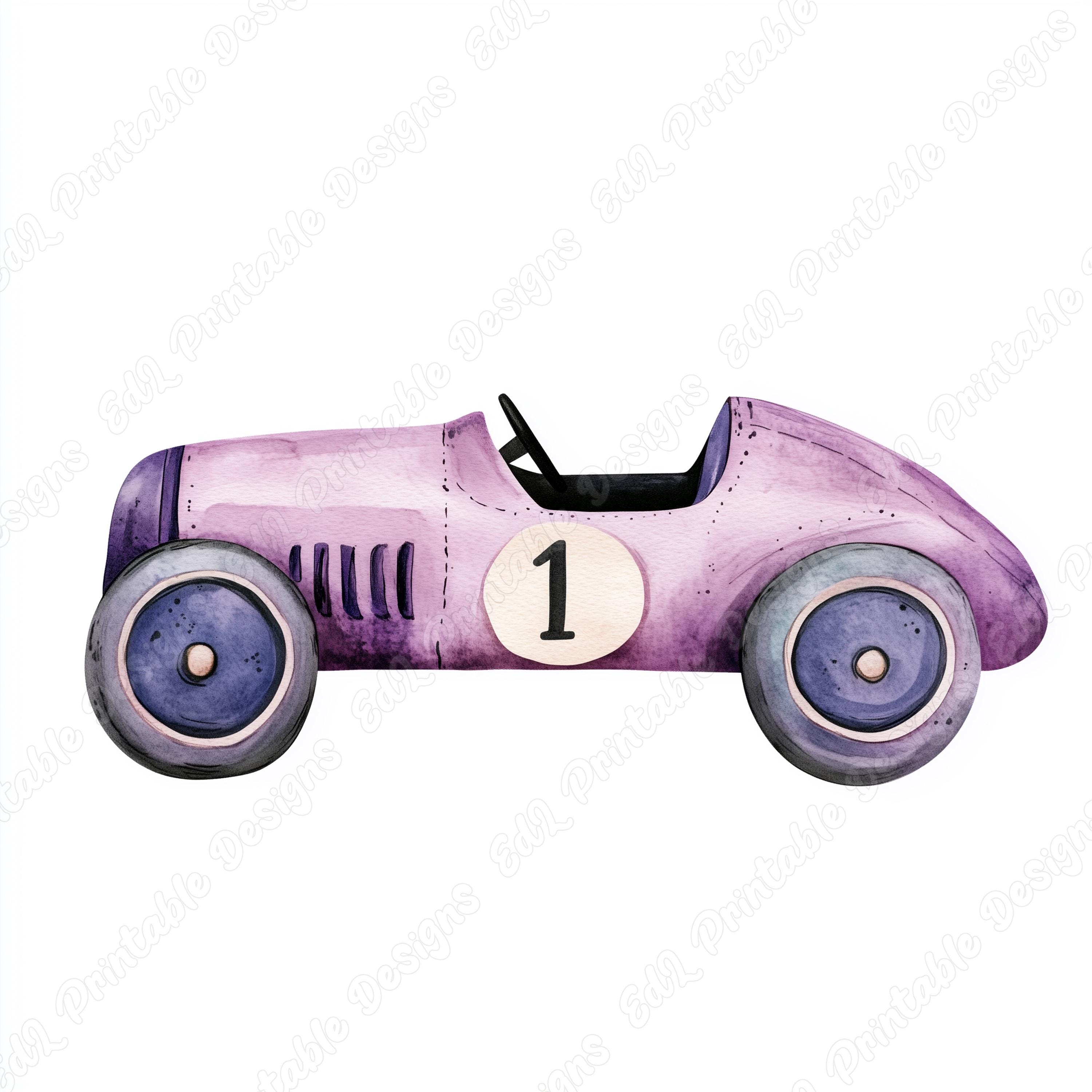 Racing Car Clip Art, Watercolor Sports Car, Nursery Decor (JPG Set) - Etsy