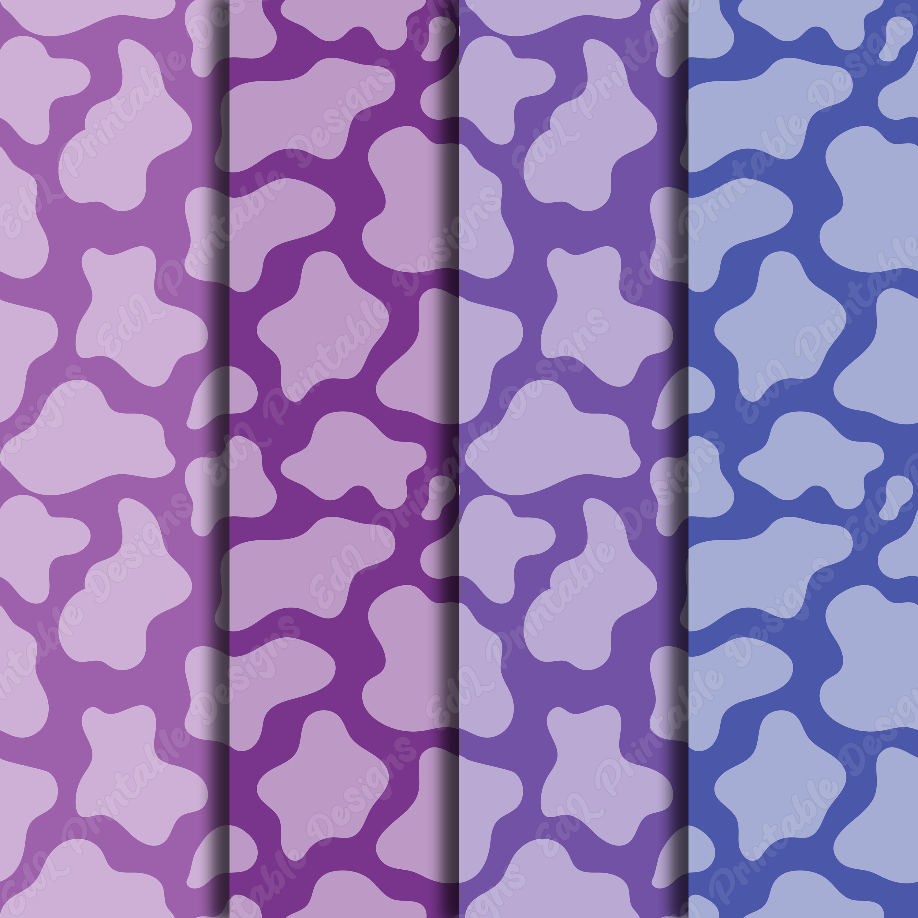 Tinted Cow Print Digital Paper, Animal Print Printable Background ...