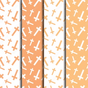 Holy Cross Confetti Pattern, Religious Digital Paper (set of 24) - Etsy