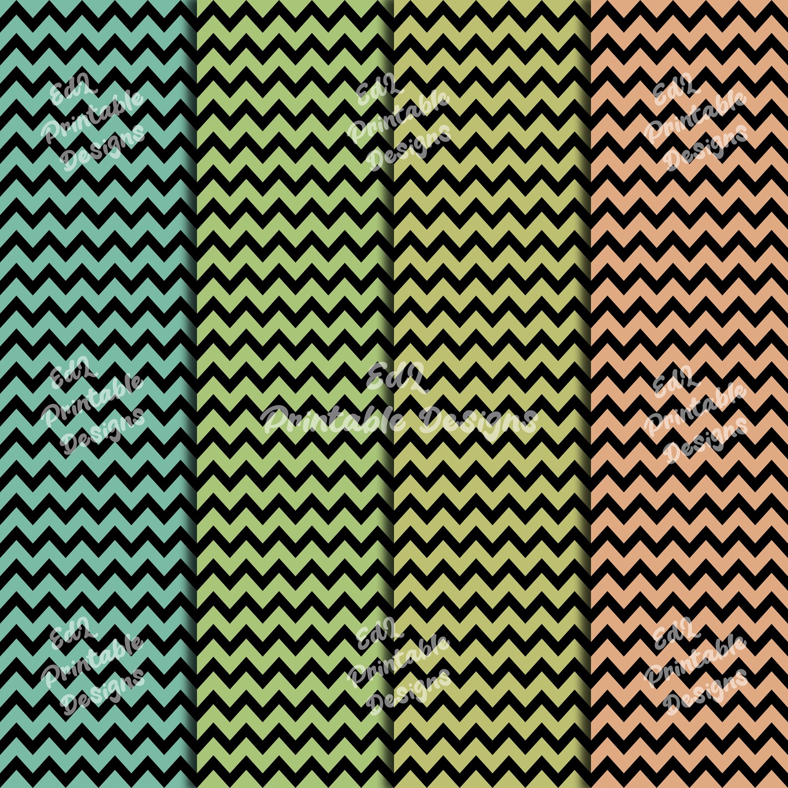 Black Chevron Stripes Digital Paper, Zig Zag Printable Background ...
