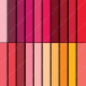 100 Solid Color Digital Paper Pack, Rainbow Colours Printable ...