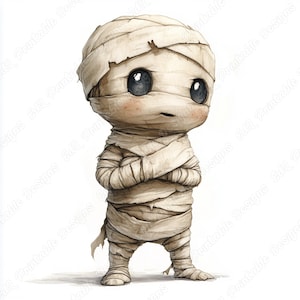 20 Cute Mummy Clip Art, Egyptian Mummies Printable Images, Spooky ...