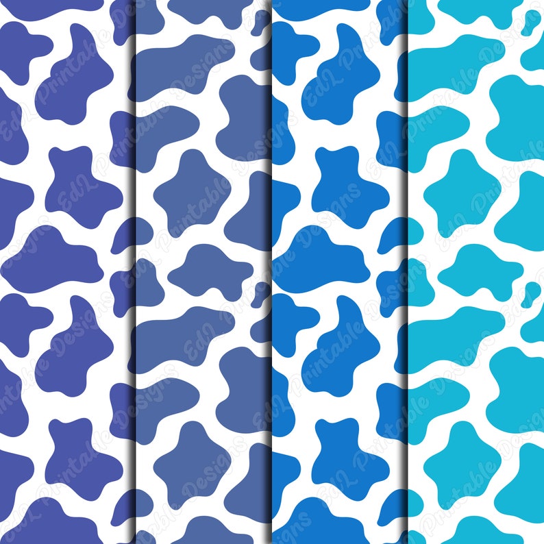Rainbow Cow Spots Digital Paper, Seamless Animal Print (digital ...