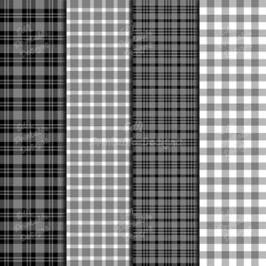 Gray Buffalo Plaid Digital Paper Pack, Printable Background Papers ...