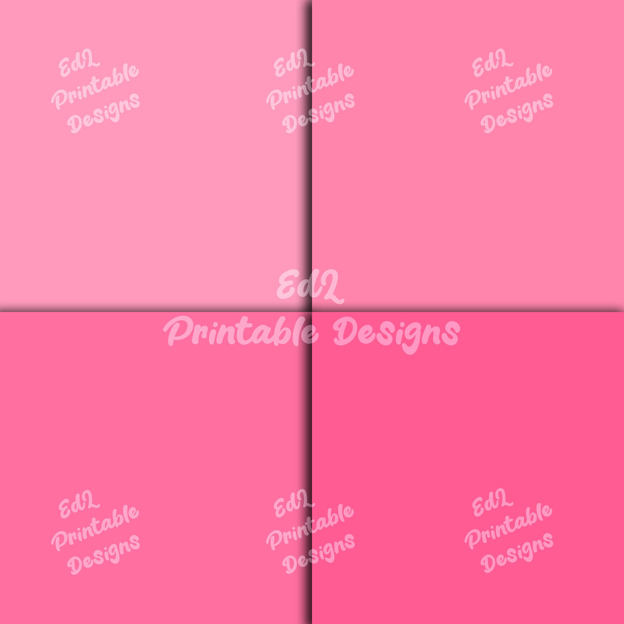 Shades of Pink Digital Paper Pack, Printable Pink Colors Background ...