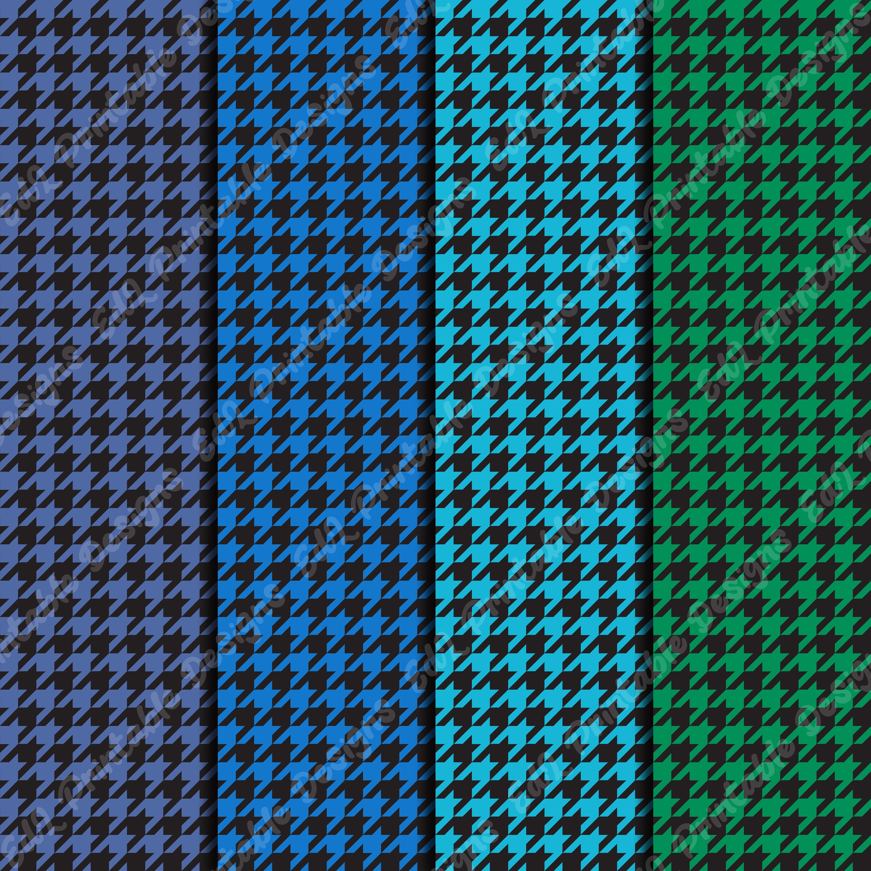 Black Houndstooth Digital Paper, Hounds Tooth Tweed Printable ...