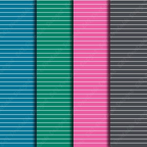 100 Color Thin Stripes Pattern Digital Paper, Line Printable Background ...