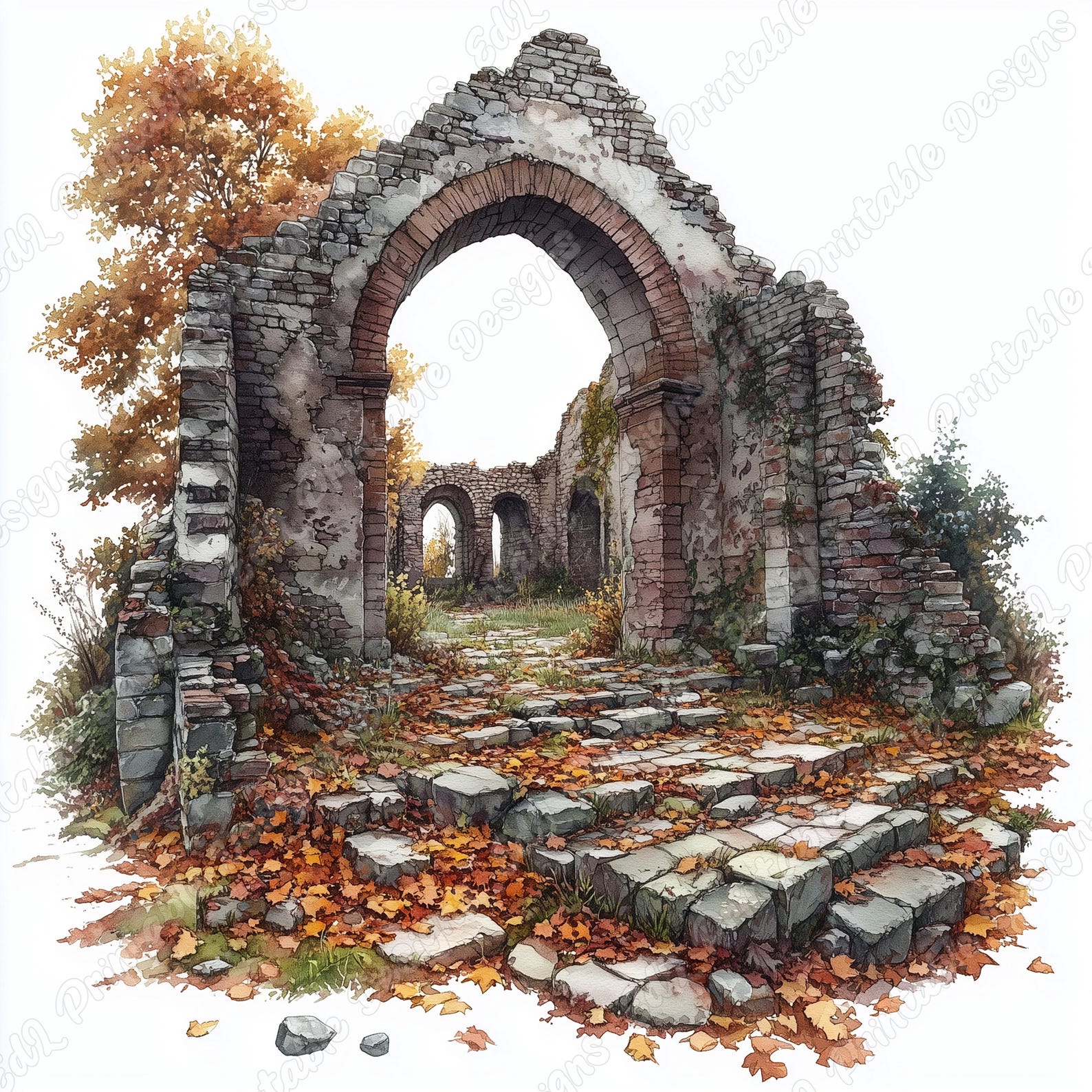 20 Ruined Building Clip Art, Abandoned Ruin Printable Images, Ancient ...