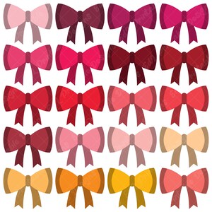 100 Solid Color Ribbon Clip Art, Girl Bows Clipart, Baby Shower Png ...