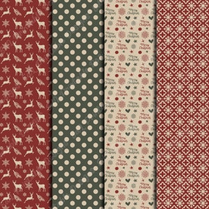 Merry Christmas Day Digital Papers, Xmas Printable Background, Winter ...