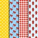 Firefighter Digital Paper Pack, Firetruck Scrapbook Patterns (digital ...
