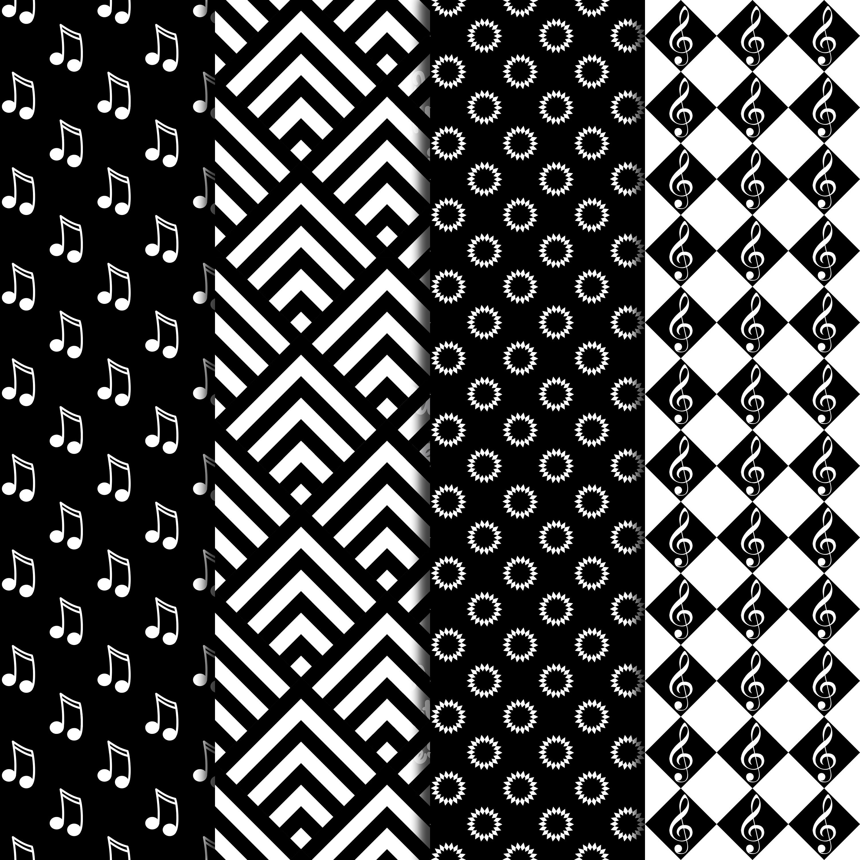 Music Patterns Digital Paper, Music Notes Printable Background, 12x12 ...