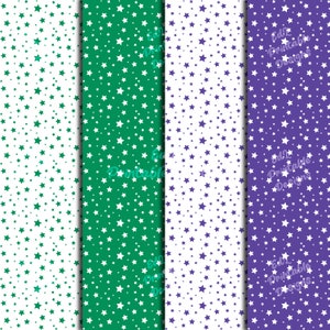 Stars Confetti Digital Paper Pack, Rainbow Colours Printable Background ...