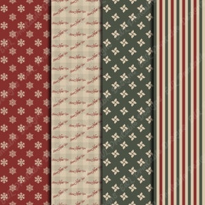 Merry Christmas Day Digital Papers, Xmas Printable Background, Winter ...