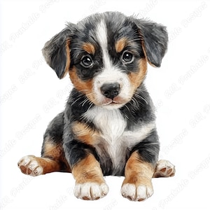 20 Puppy Dog Clip Art, Printable Images, Watercolor Baby Animal Digital ...