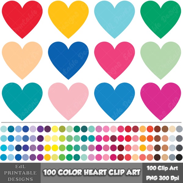 Hearts Clipart - Etsy