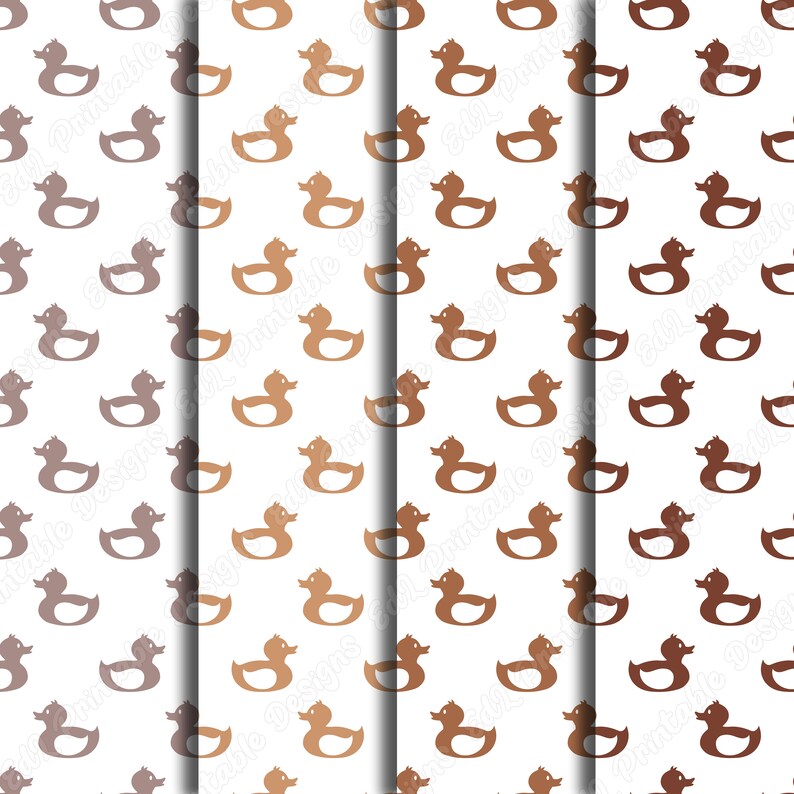 Rubber Duck Digital Pattern Paper, Toy Printable Background, Baby Boy ...