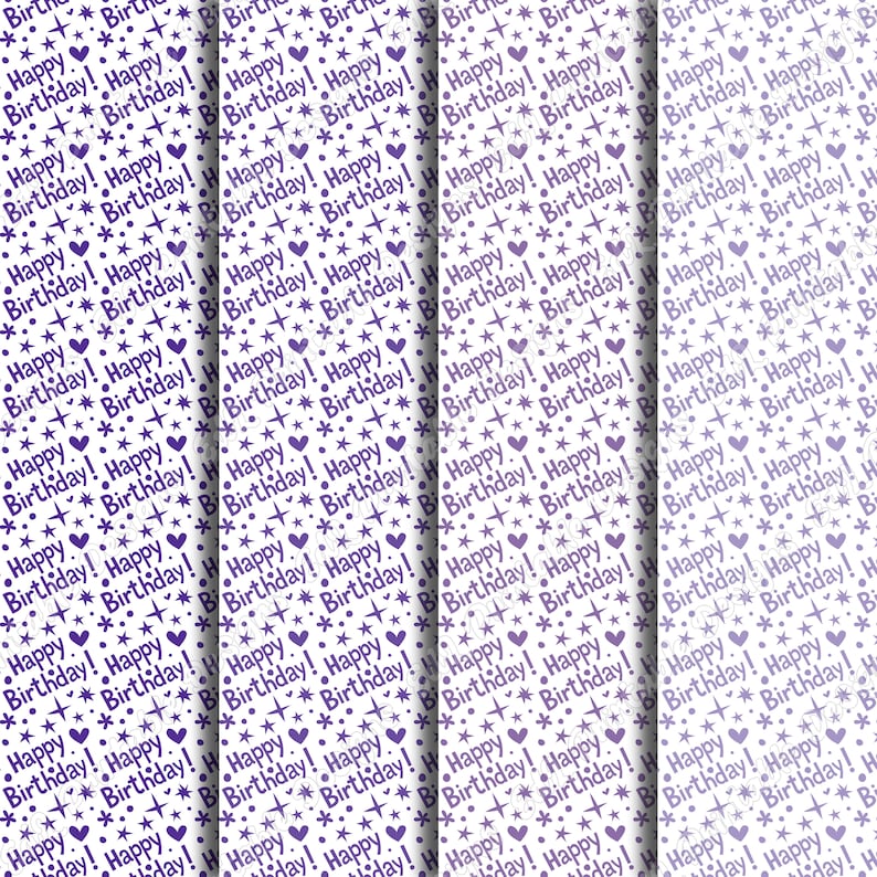 Colorful Happy Birthday Digital Paper, Seamless Patterns (digital ...