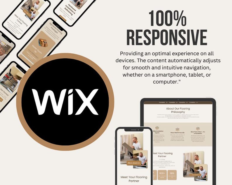 Flooring Website Template: Wix Design for Contractors - Etsy