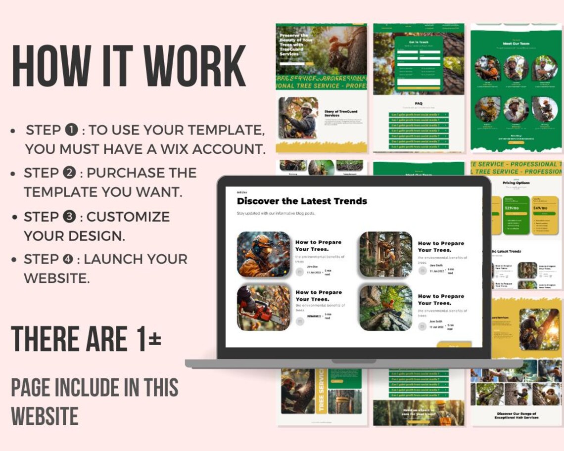 Wix Tree Service Website | Landscaping Services Wix Layout, Gardening ...