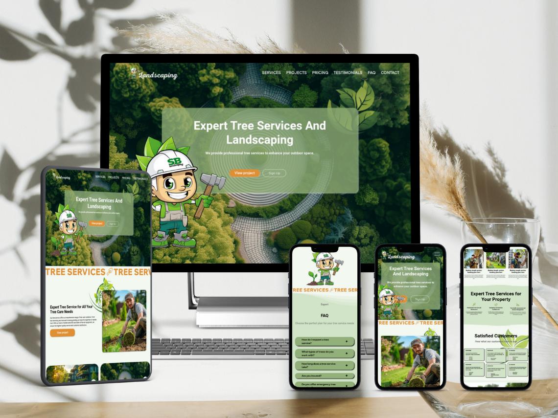 Landscaping Wix Website Template: Tree Service Business - Etsy