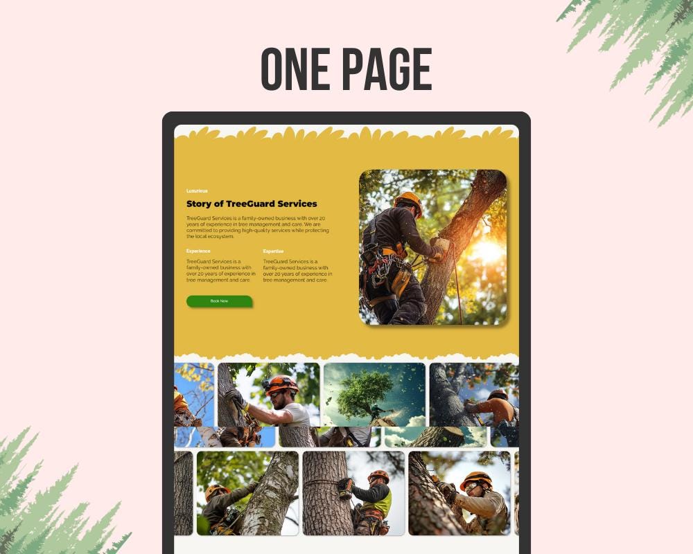 Wix Tree Service Website | Landscaping Services Wix Layout, Gardening ...