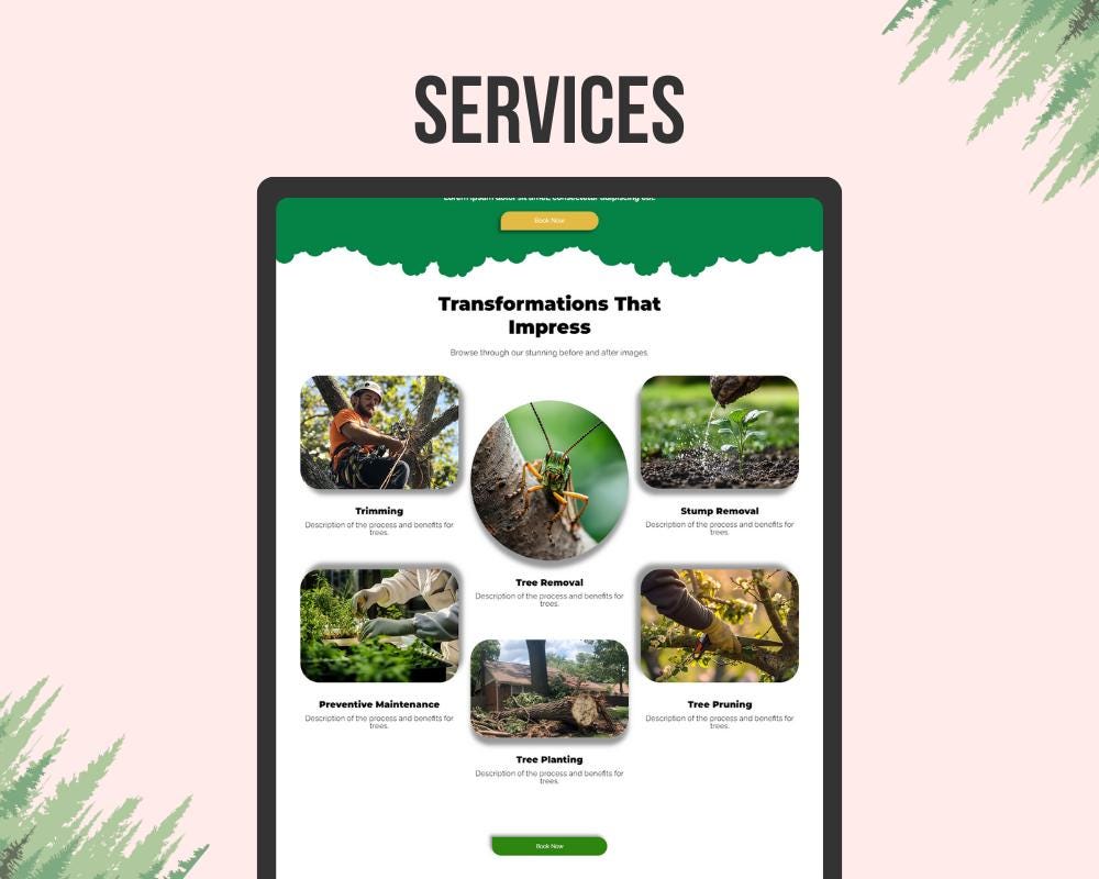 Wix Tree Service Website | Landscaping Services Wix Layout, Gardening ...