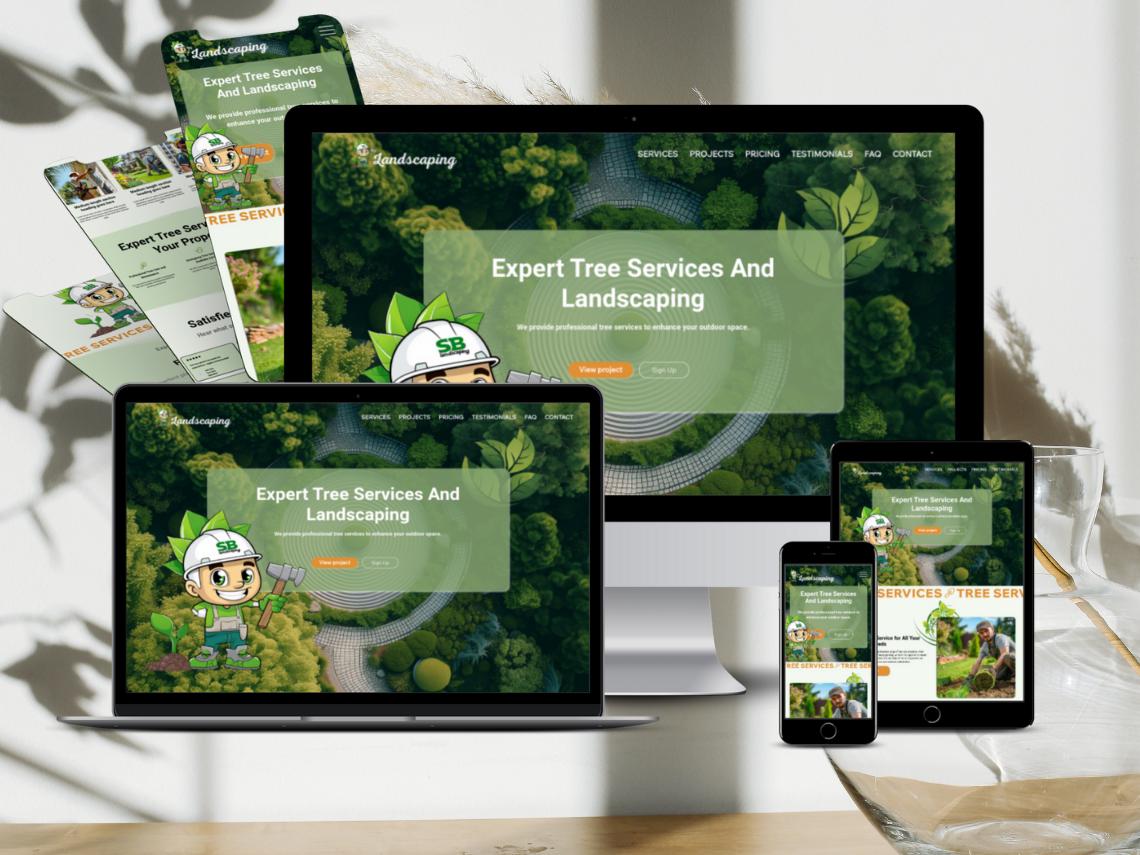 Landscaping Wix Website Template: Tree Service Business - Etsy