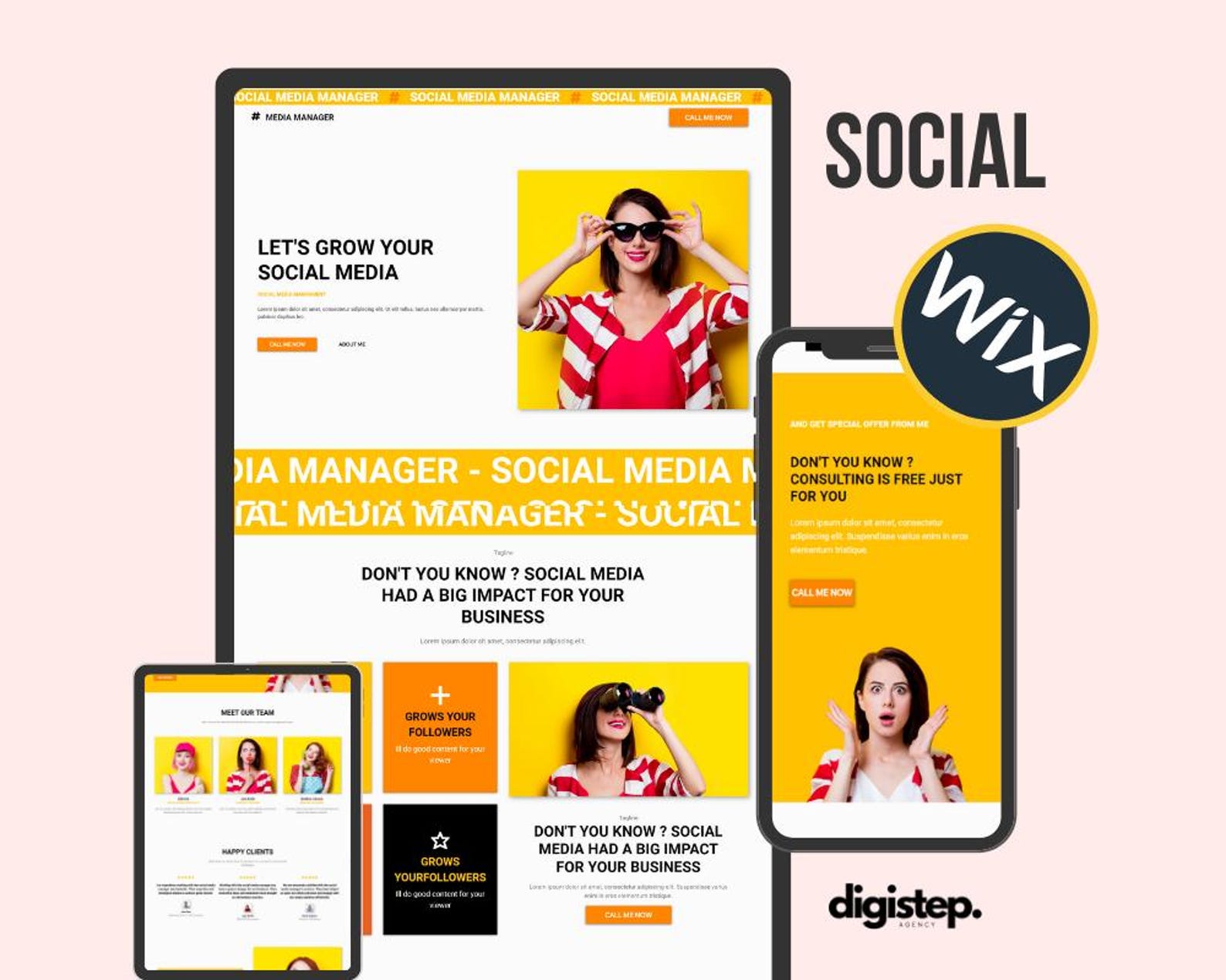 Wix Social Media, Wix Social, Social Media Website, Wix Social Media ...