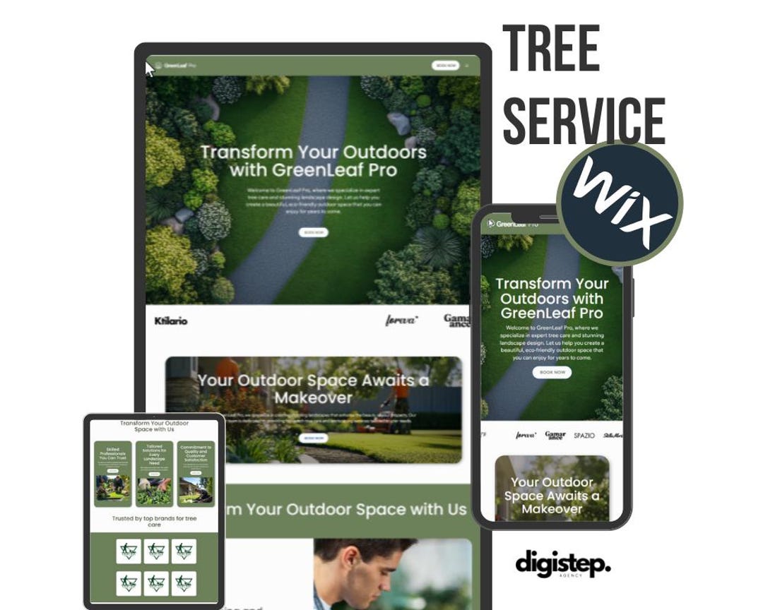 Wix Tree Service Website Template: Landscaping Business Layout - Etsy