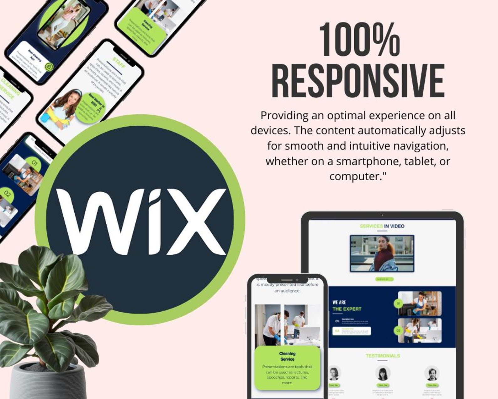 Modèle De Site Web Wix Cleaning Service : Moderne Et Fonctionnel - Etsy