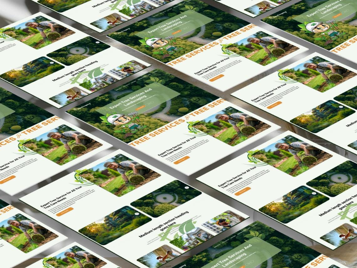 Landscaping Wix Website Template: Tree Service Business - Etsy