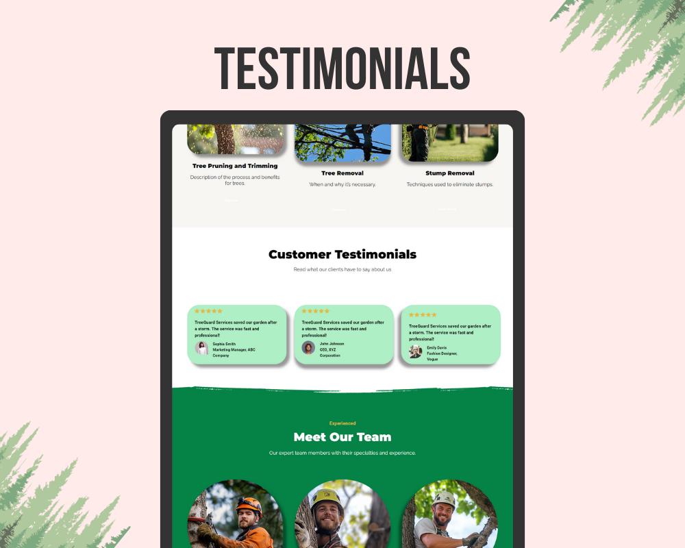 Wix Tree Service Website | Landscaping Services Wix Layout, Gardening ...