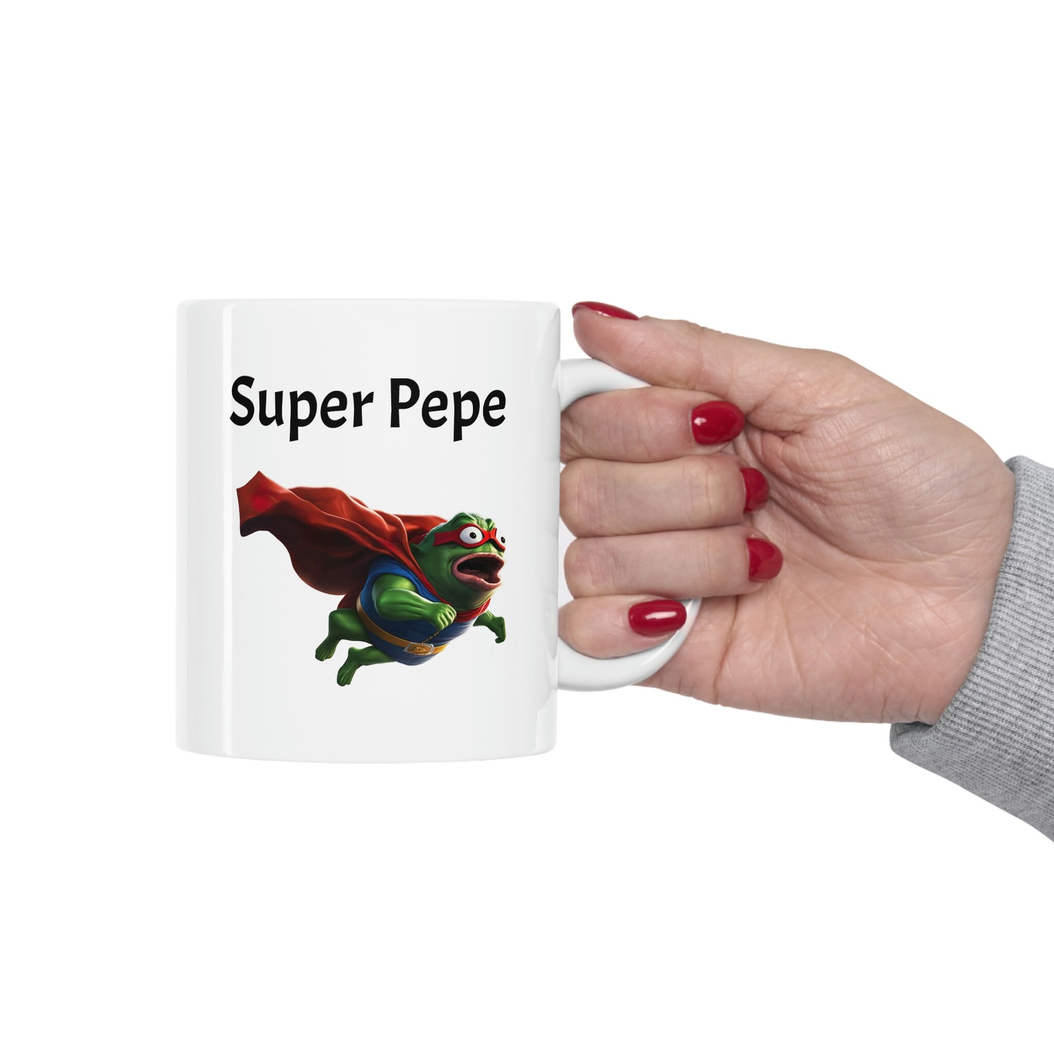 Super Pepe the Frog Mug Rare Pepe Meme Frog Coffee Mug Sad Pepe Frog ...