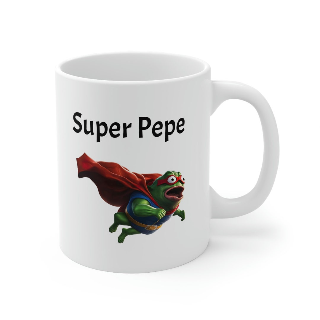 Super Pepe the Frog Mug Rare Pepe Meme Frog Coffee Mug Sad Pepe Frog Mug Gift for Him Feels Bad ...