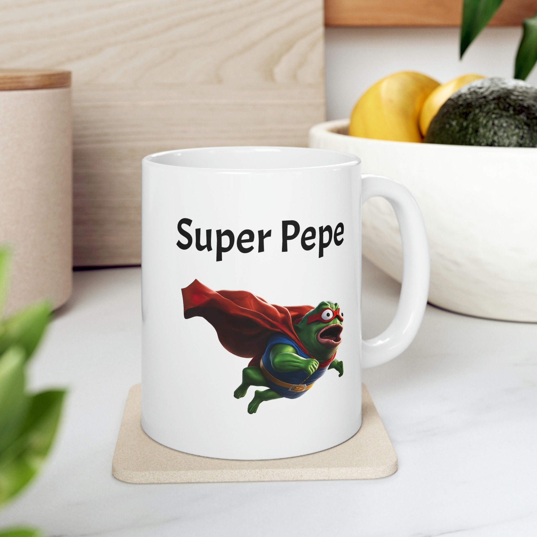 Super Pepe the Frog Mug Rare Pepe Meme Frog Coffee Mug Sad Pepe Frog ...