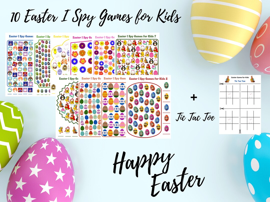 10 Easter I Spy Games for Kids Printable I Spy Templates - Etsy