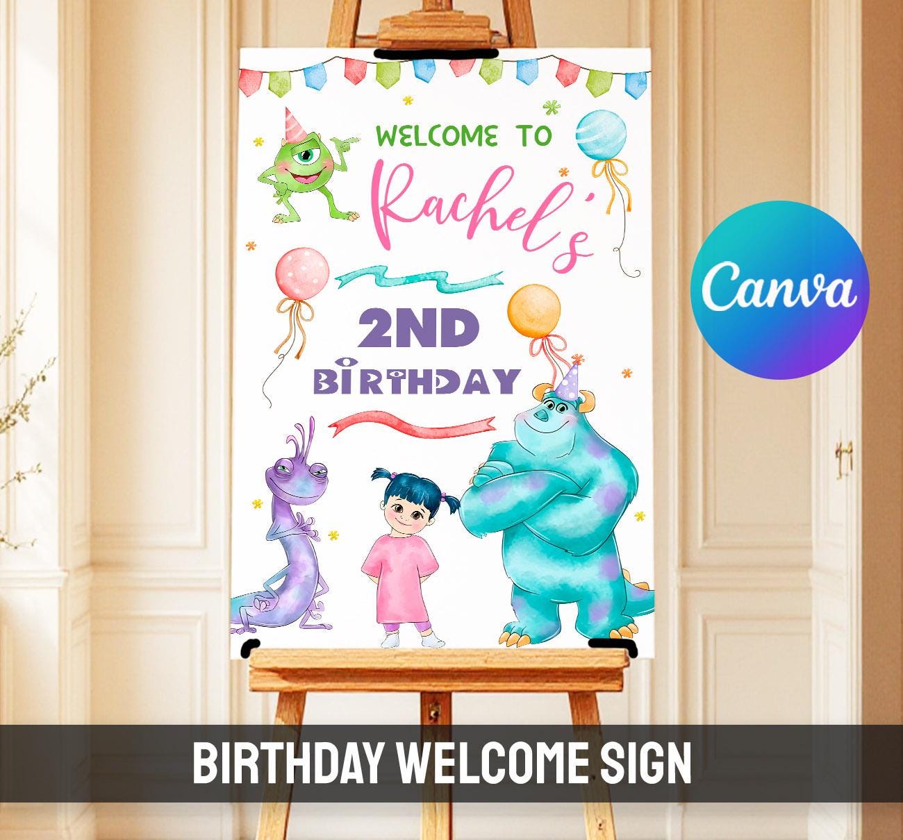 Monster Inc Printable Welcome Sign Template, Monsters University ...