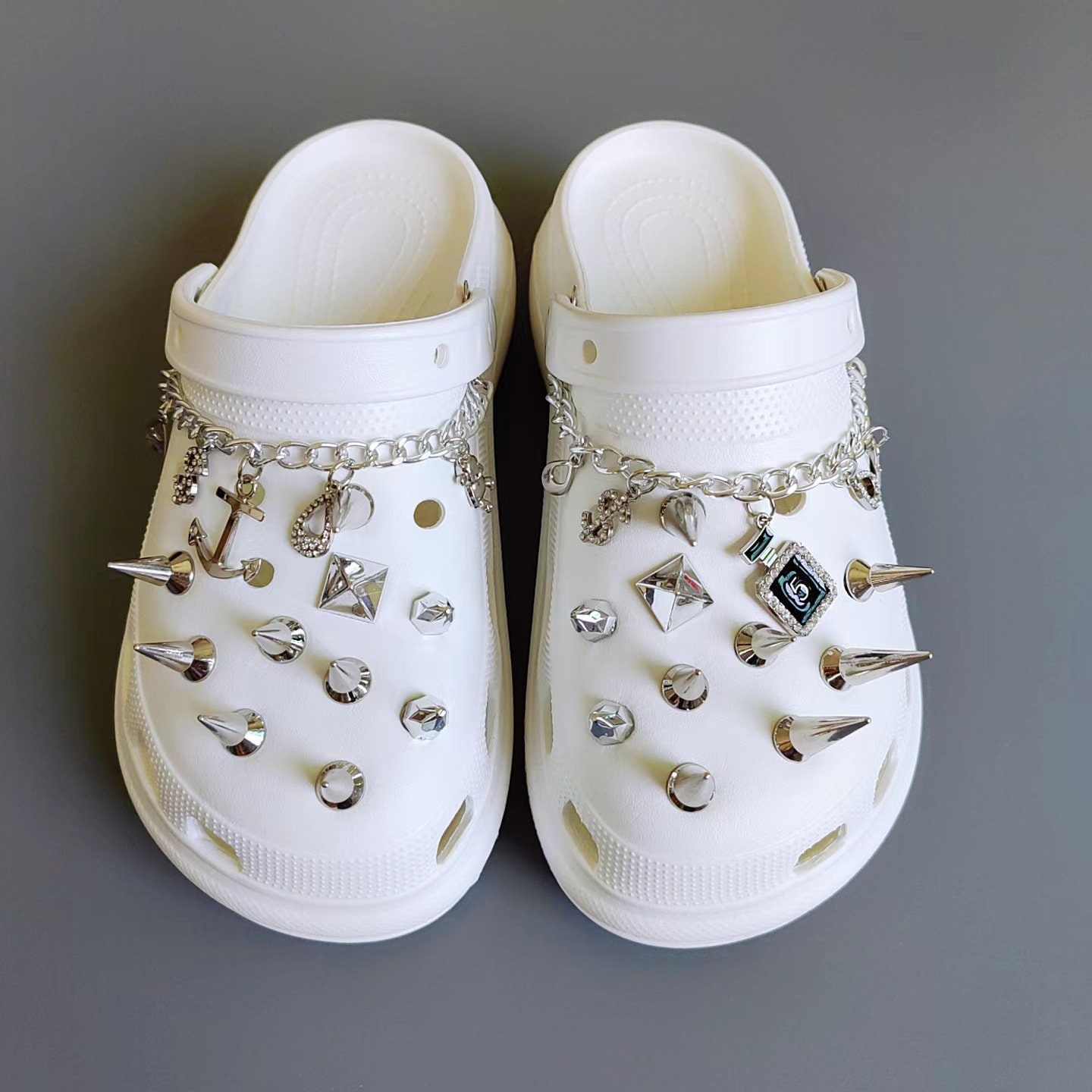 Buy Metal Punk Charms And Chains Goth Shoe Charms Metal, 44% OFF